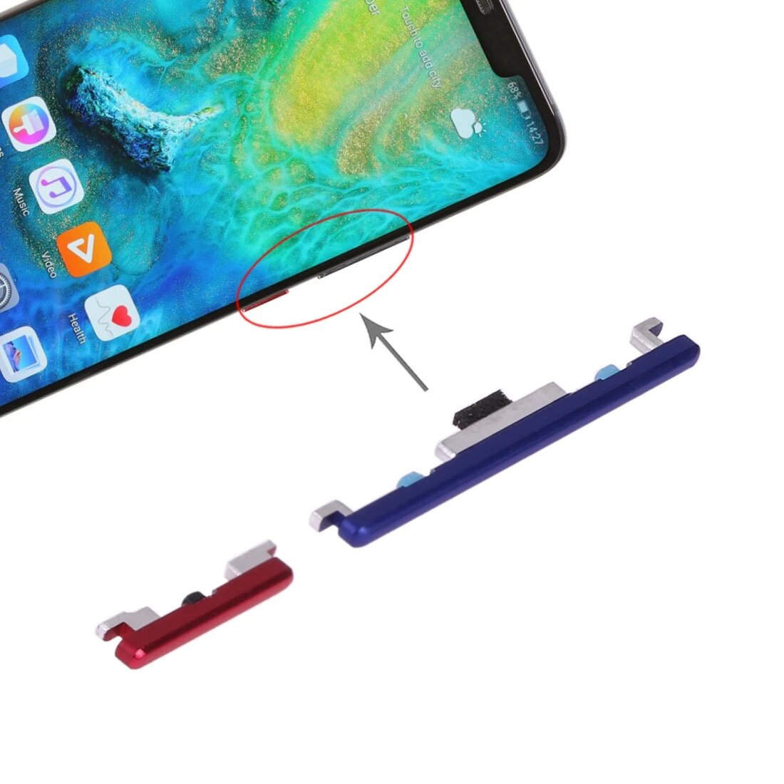 Для Huawei Mate 20 Pro кнопка питания и кнопка регулировки громкости запасные части для Twilight