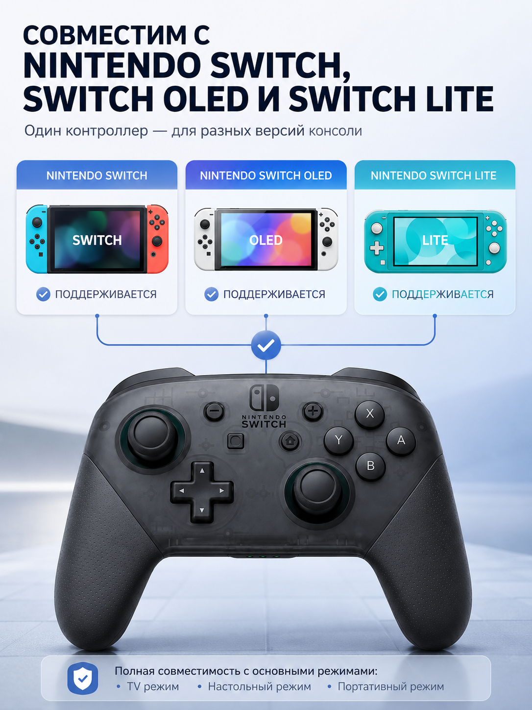 Nintendo Геймпад Switch Pro Геймпад Wireless Controller Bluetooth — фото 1