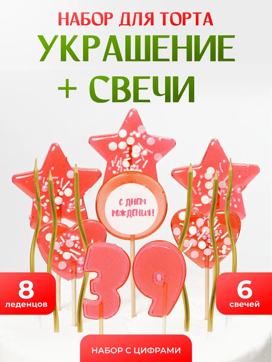 Украшения для торта. Цифра 39