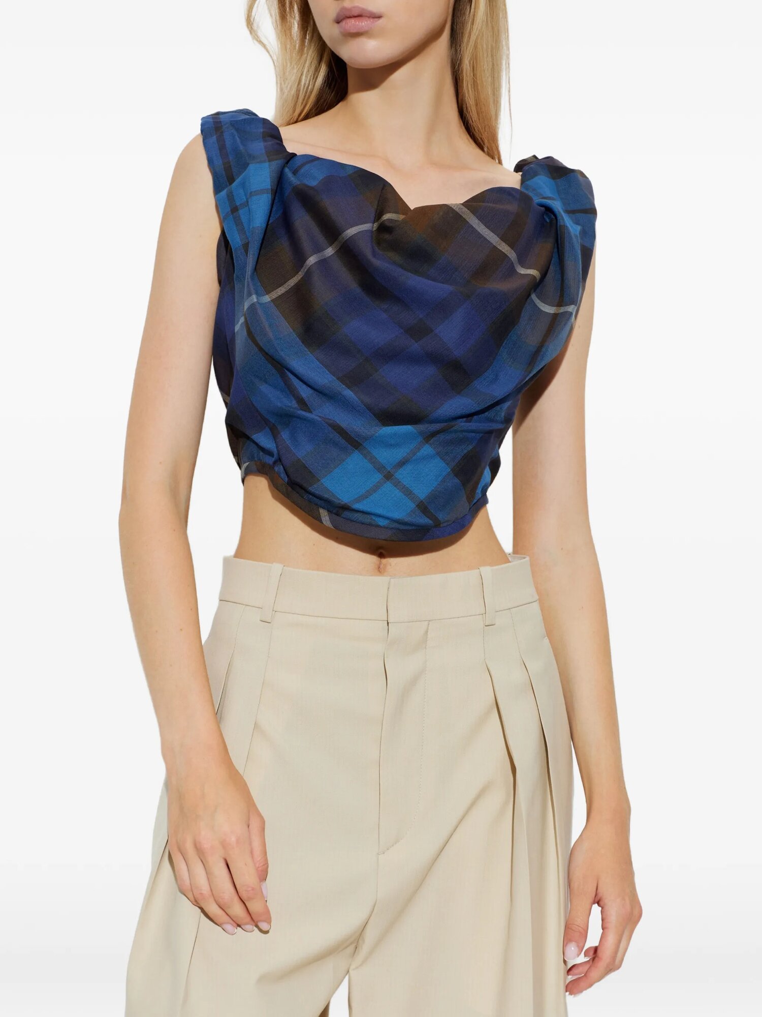 Топ Vivienne Westwood Sunday Corset top, размер 44, синий — фото 1