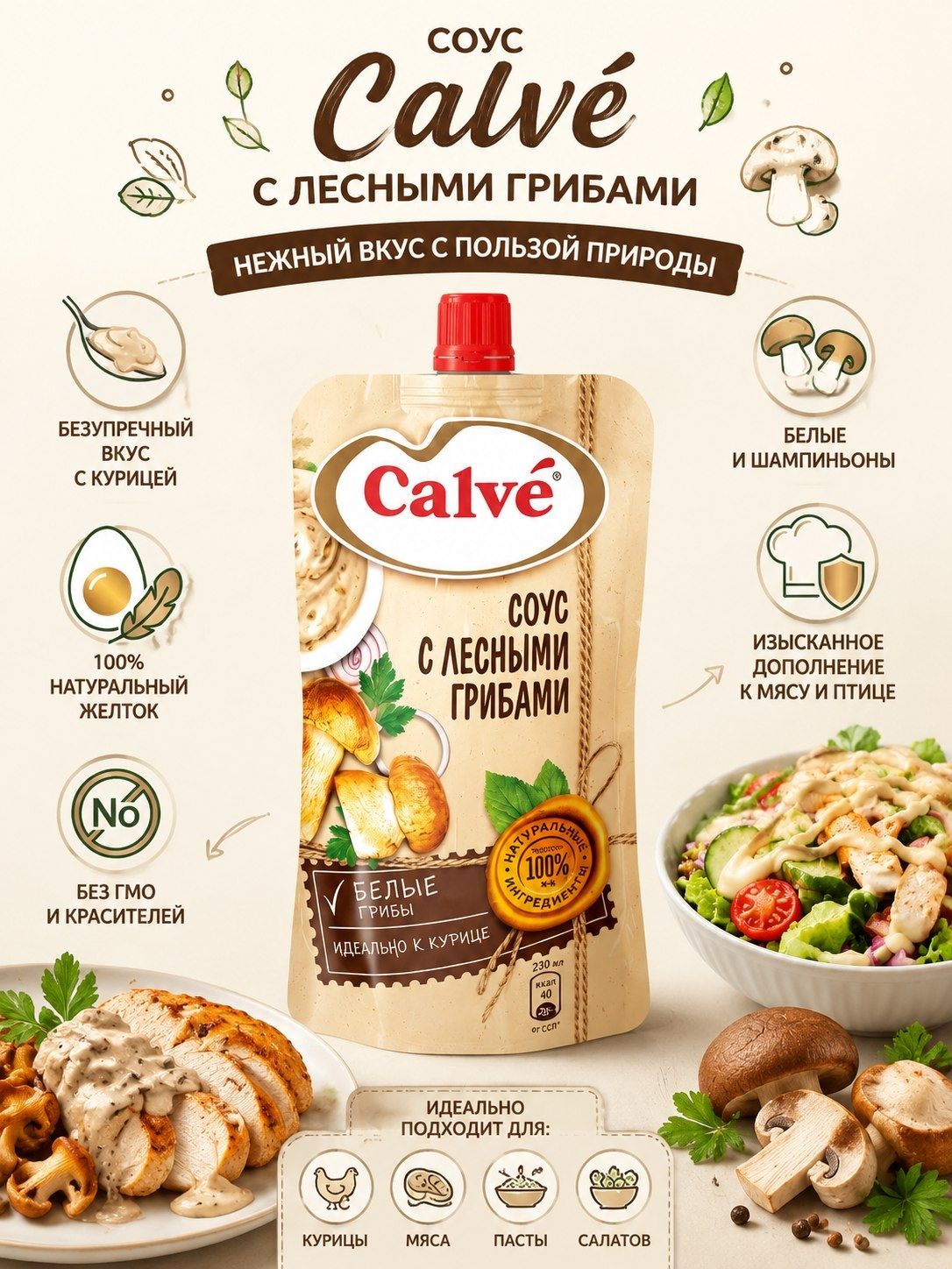 Calve , соус грибной 2 уп — фото 1