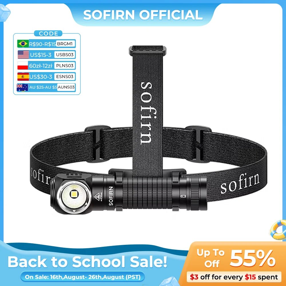 Sofirn HS45 HP50 Налобный фонарь 3200 люмен