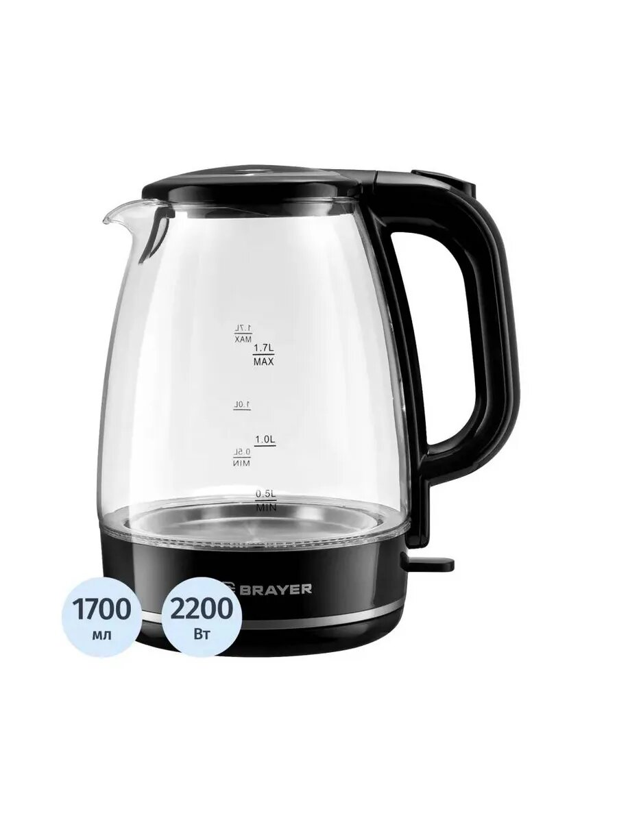 Чайник электрический BR1030,2.2 кВт, 1,7 л