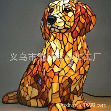 Новая серия собачьих украшений из смолы, светодиодный ночник, художественная статуэтка животного, креативное украшение для домашнего рабочего стола