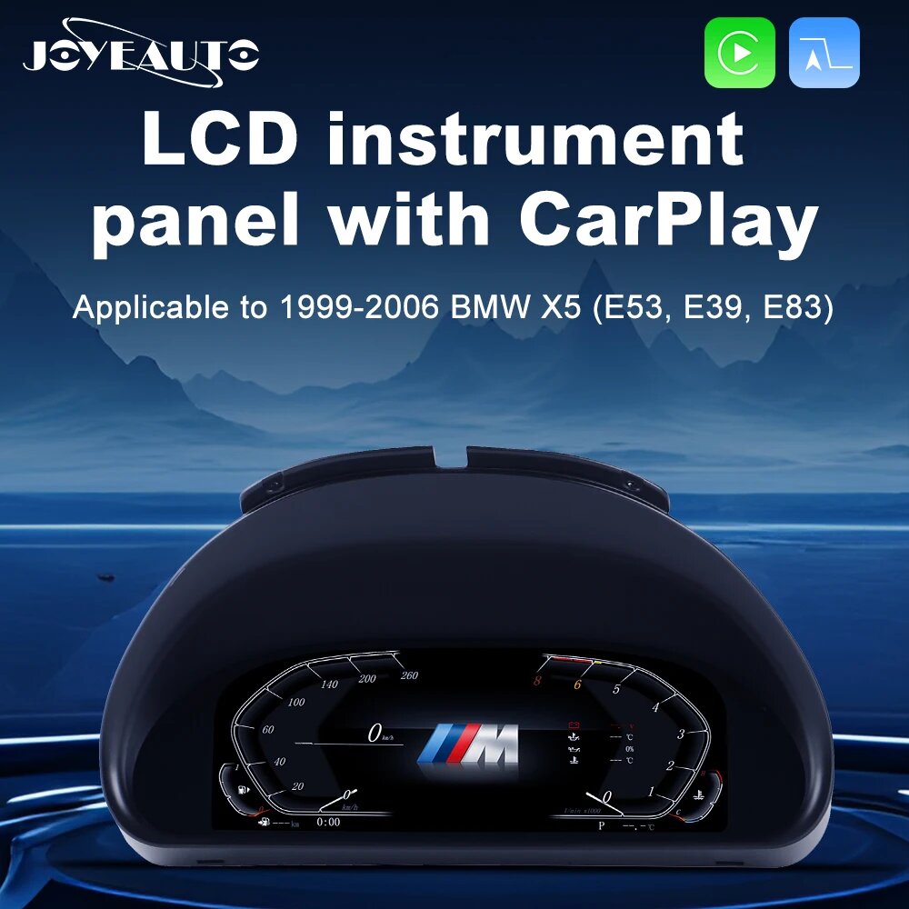 Новая цифровая приборная панель LCD 10.25 дюймов для BMW 5 серии X5 E39 E53 E83 1999-2006: виртуальный кластер, одометр, спидометр