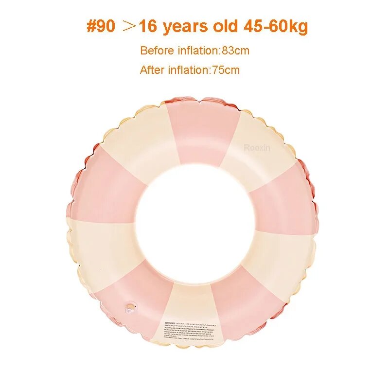 Надувной круг-пончик для плавания #60-#100 Розовый, Juvenile4 pink