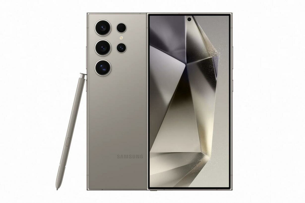 Смартфон Samsung Galaxy S24 Ultra 5G, 12/512Gb, nano SIM+eSIM, Titanium Gray