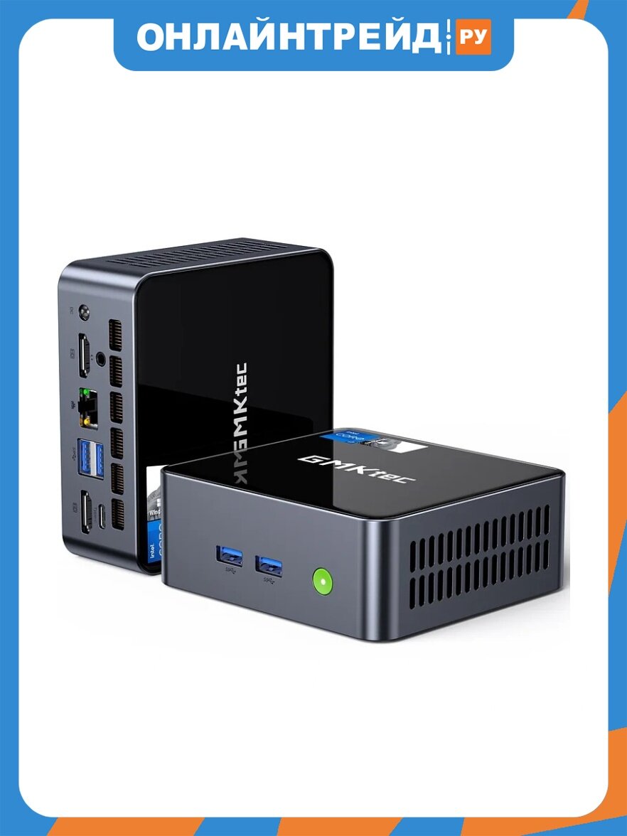 Неттоп Gmktec M3 (Core i5-12450H 2 ГГц, 16 Гб, SSD 512 Гб, Intel UHD Graphics, Win11Pro)