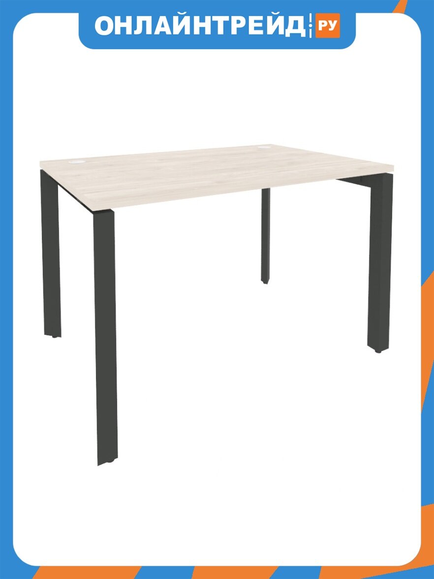 Стол рабочий Riva CHAIR на П-образном м/к O. MP-SP-2.8 Денвер светлый/Антрацит металл 1180*800*750 Onix