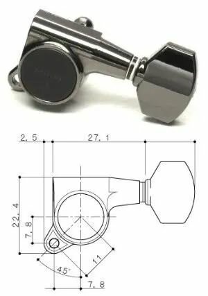 Колки гитарные Gotoh SG381-07-СK-(L6)