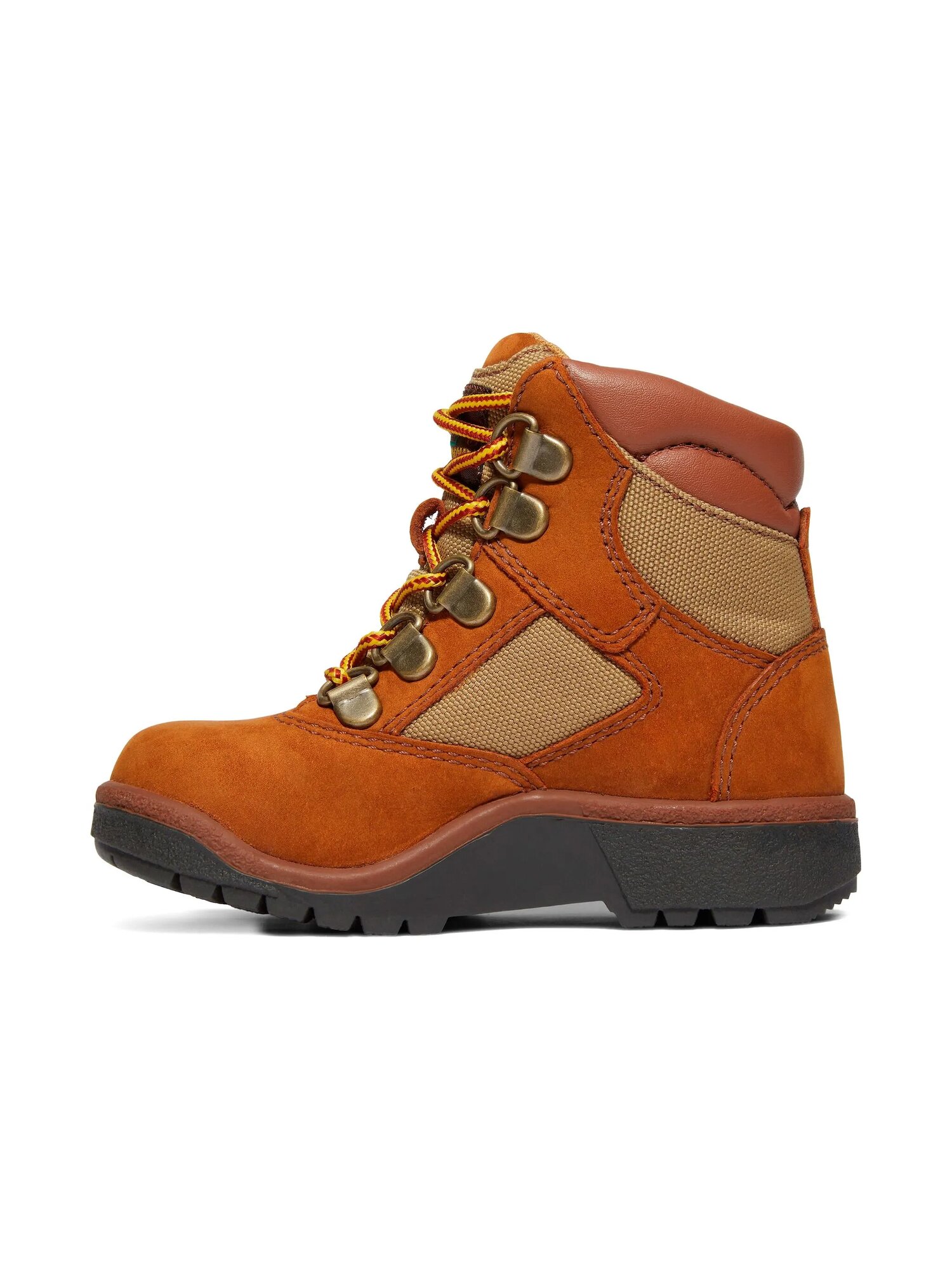 Ботинки Timberland 6'' Field, размер 4, черный/серый/оранжевый — фото 1