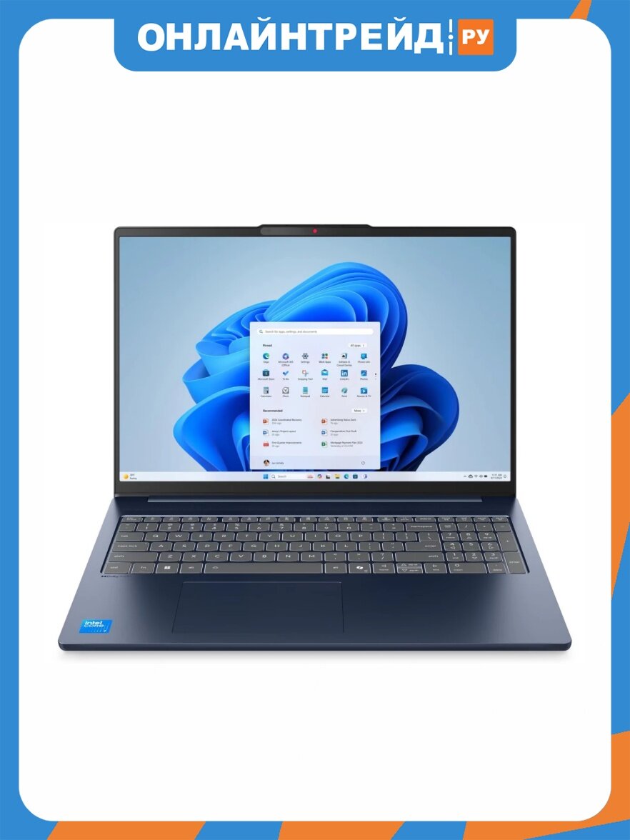 Ноутбук Lenovo IdeaPad Slim 5 16IRH10R 16", IPS Core 7 240H 2.5ГГц, 10-ядерный, 16Гб DDR5, 1Тб SSD, Intel Graphics, Windows 11 Home, синий (83J1002KUS)
