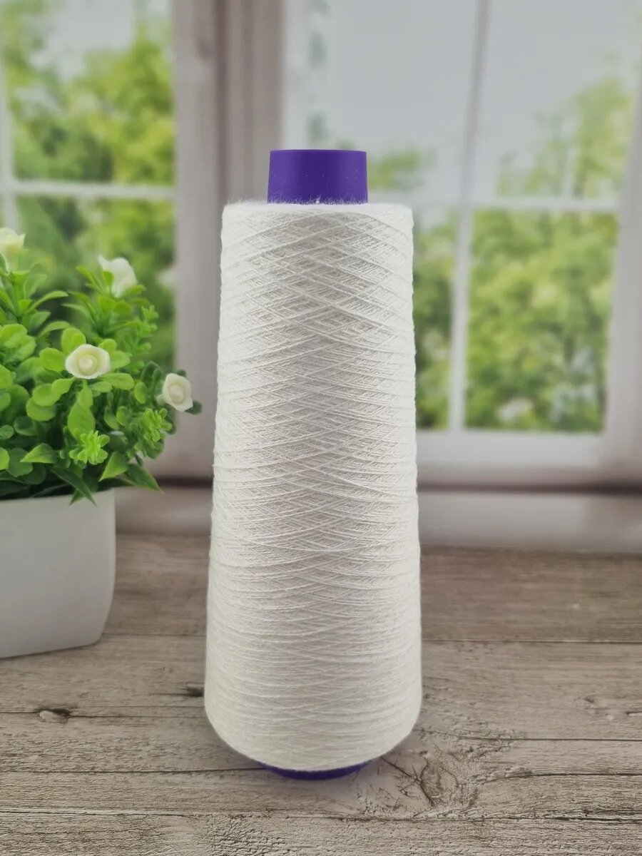 Пряжа 100% хлопок X. Textile, натуральный состав, произведена по итальянским стандартам, 1000м в 100г