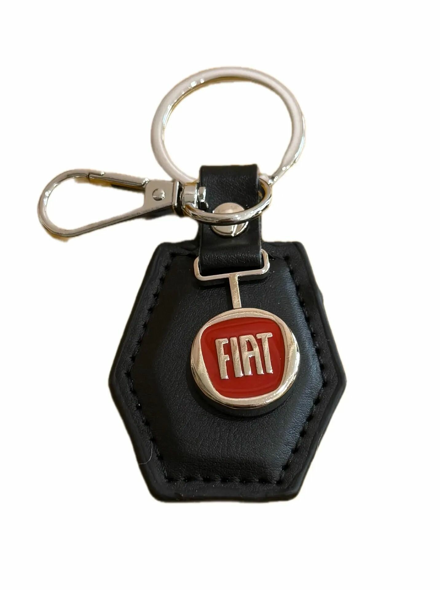 Брелок для ключей автомобиля Fiat кожаный с карабином