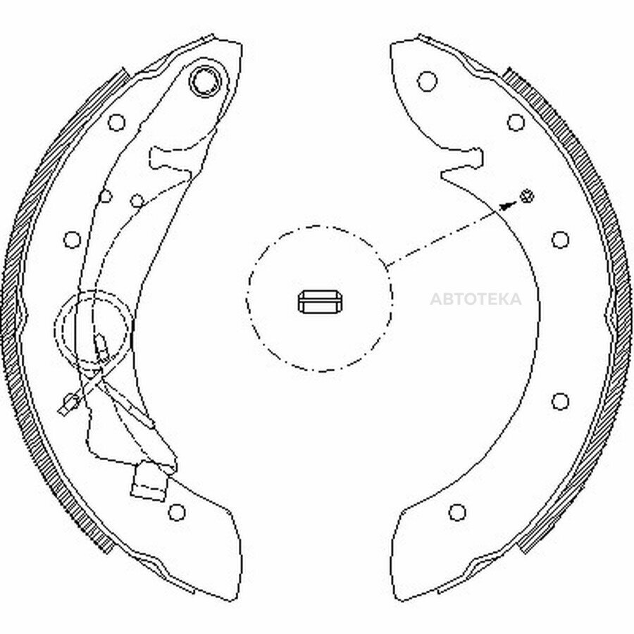 Колодки торм. бараб.[2286x40-GIR] REMSA 441900 CITROEN Berlingo 1,1/1,4/1,8/1,9D (Combi) 96-> , PEUGEOT Partner 1,1/1,4/1,8/1,9D