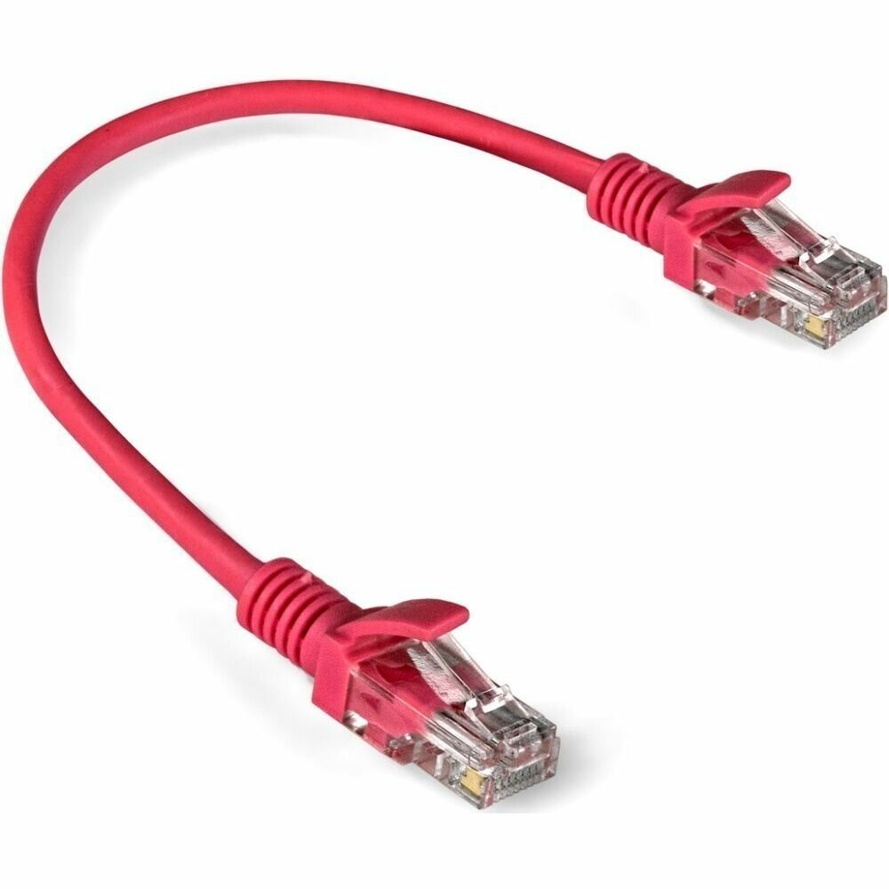 Патч-корд Exegate EX286372RUS 0.3м RJ-45 cat.5e UTP красный