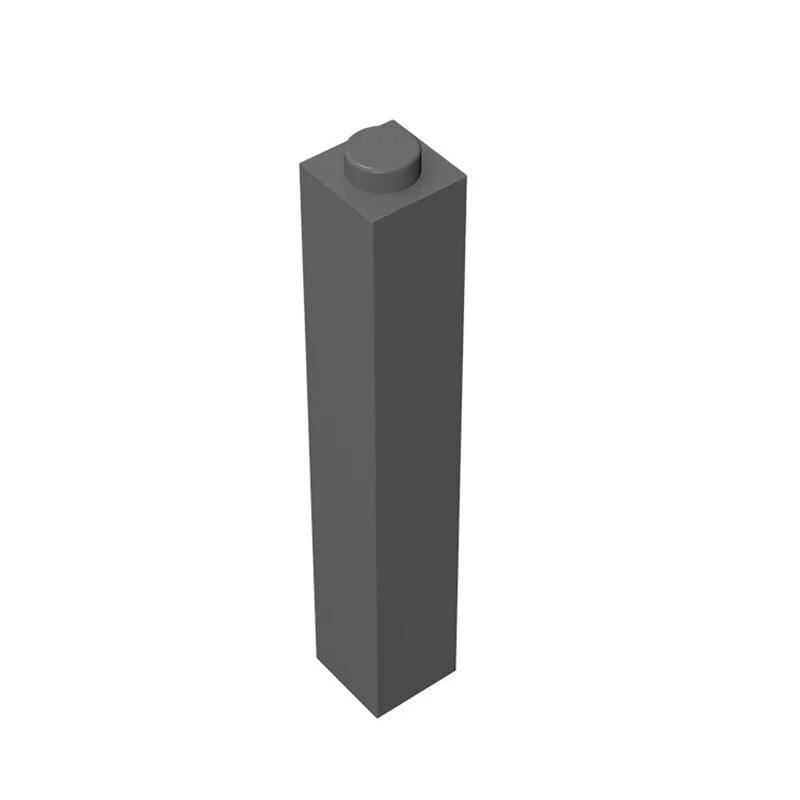 Пластиковые блоки MOC 2453 1x1x5 Серый, Dark gray-20PCS
