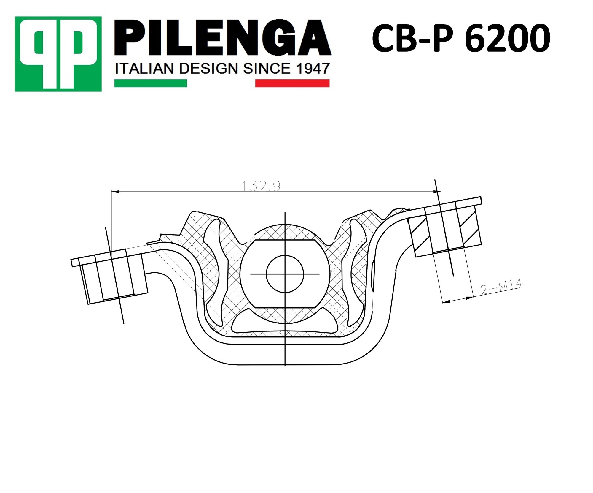 Опора двигателя, PILENGA CBP6200 — фото 1