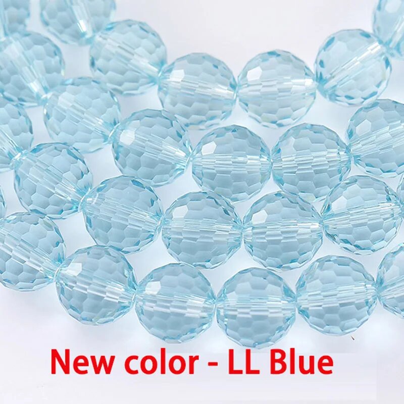 Граненые стеклянные бусины 8 мм, LL Blue, 50 шт.