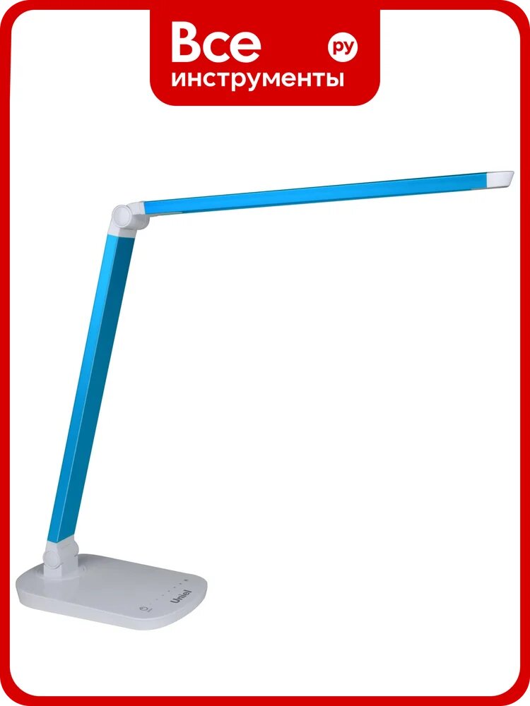 Настольный светильник Uniel TLD-521 Blue/8W//LED/800Lm/5000K/Dimmer/Цвет-синий металлик 10084