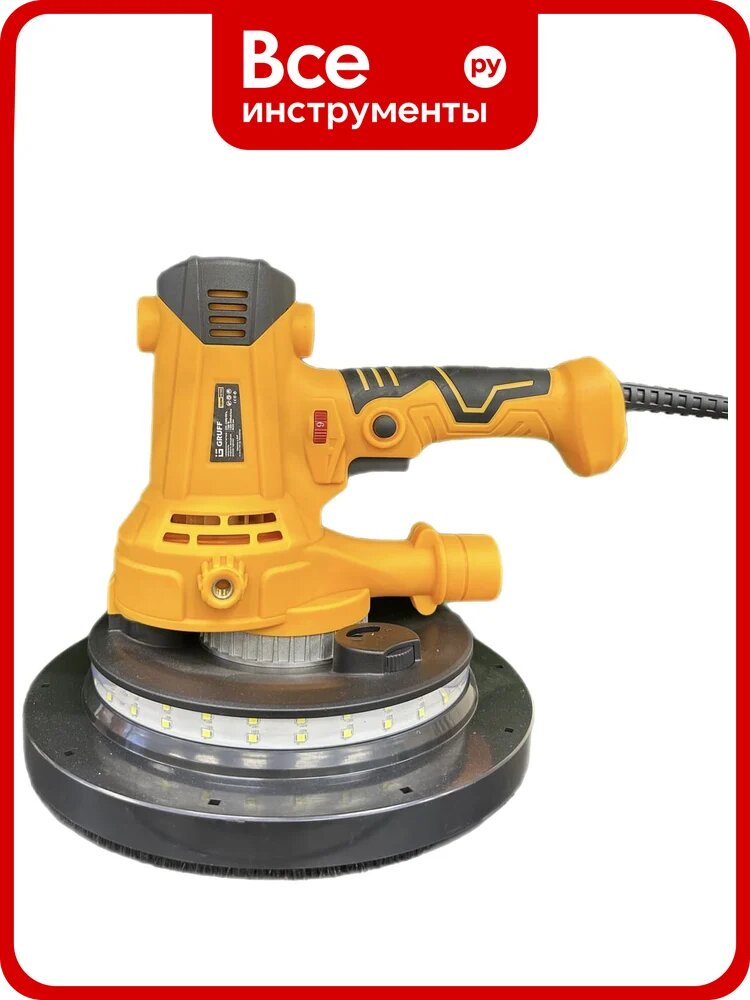 Ручная шлифовальная машина GRUFF PD-7243 с щеточным двигателем, встроенным пылесосом и регулированием скорости