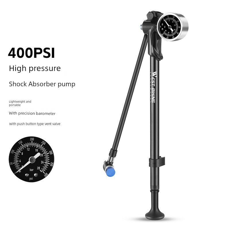 Черный высоконапорный насос для велосипеда, 400 PSI, компактный насос для горных велосипедов, улучшенная