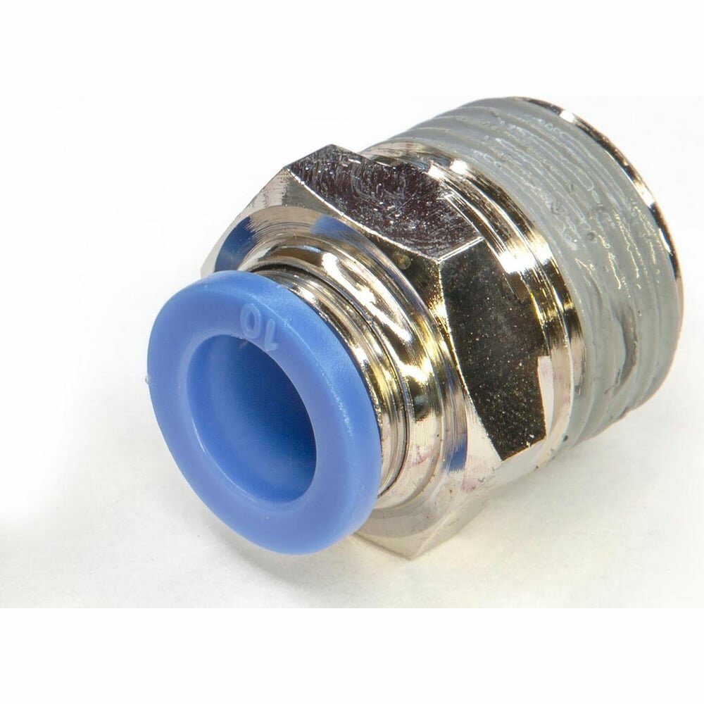 Фитинг цанговый прямой металлический 10 мм, внешняя резьба 1/2" Pegas pneumatic 5207 — фото 1