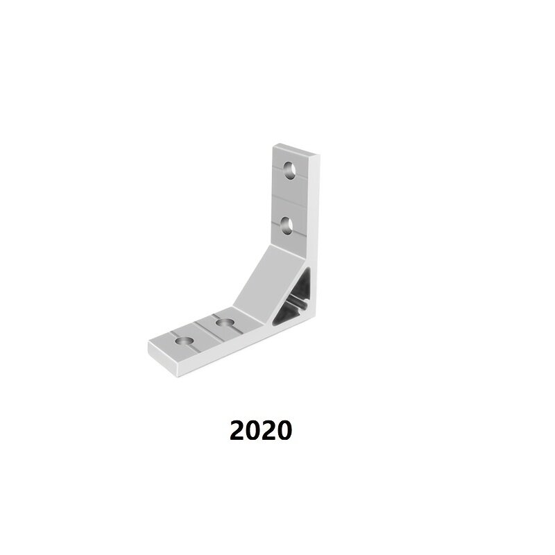 Угловой кронштейн 90° для профиля 2020, 4 отверстия, 78x78 мм