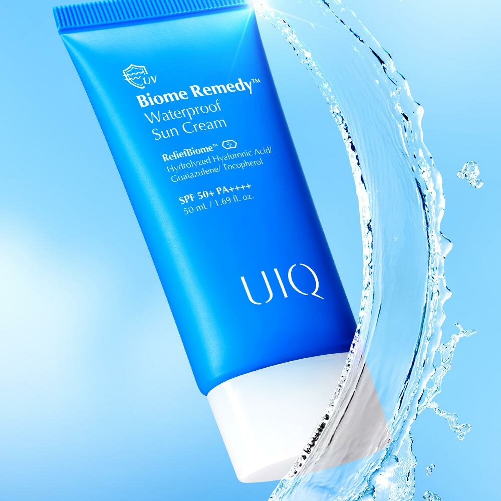 Водостойкий увлажняющий солнцезащитный крем UIQ Biome Remedy Waterproof Sun Cream SPF50+ PA++++ 50 мл