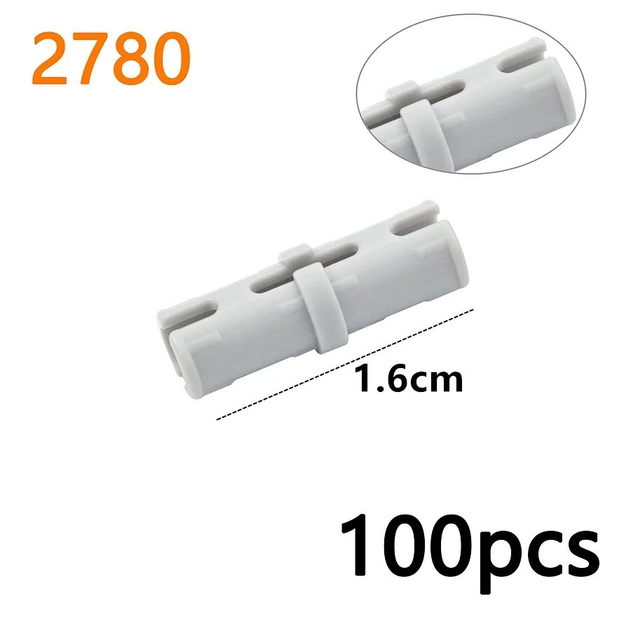 Ledo Technic Bolts с фрикционным колышком Белый, 2780-Gray