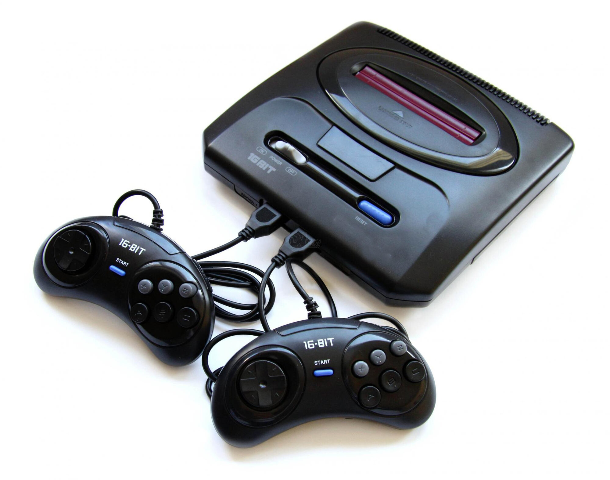 Ретро игровая приставка Sega черная