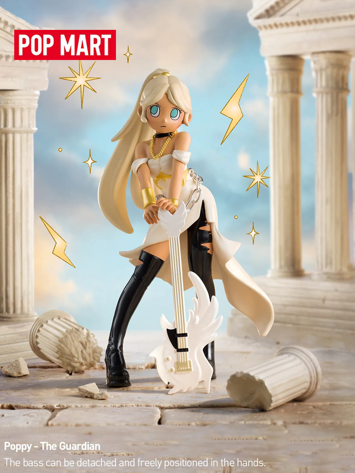 Коллекционная фигурка POP MART Peach Riot Power Chords Series Figures-Poppy The Guardian，пластик