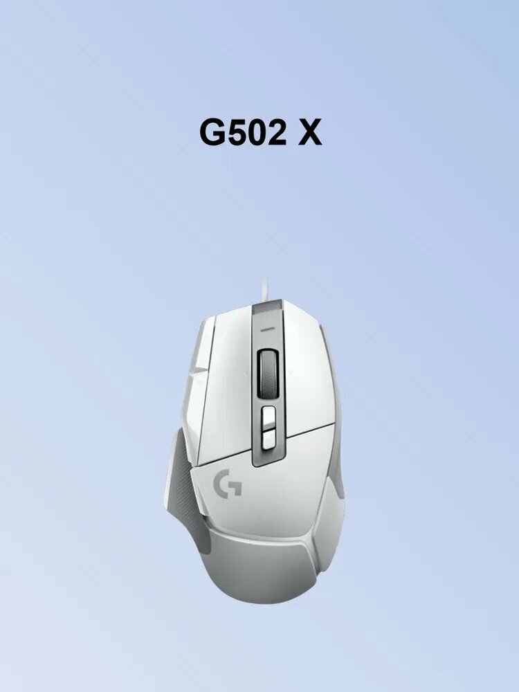 Logitech Игровая мышь проводная G502X, белый