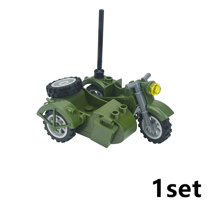 MOC набор немецкий военный мотоцикл miguba Зеленый, Motorcycle B
