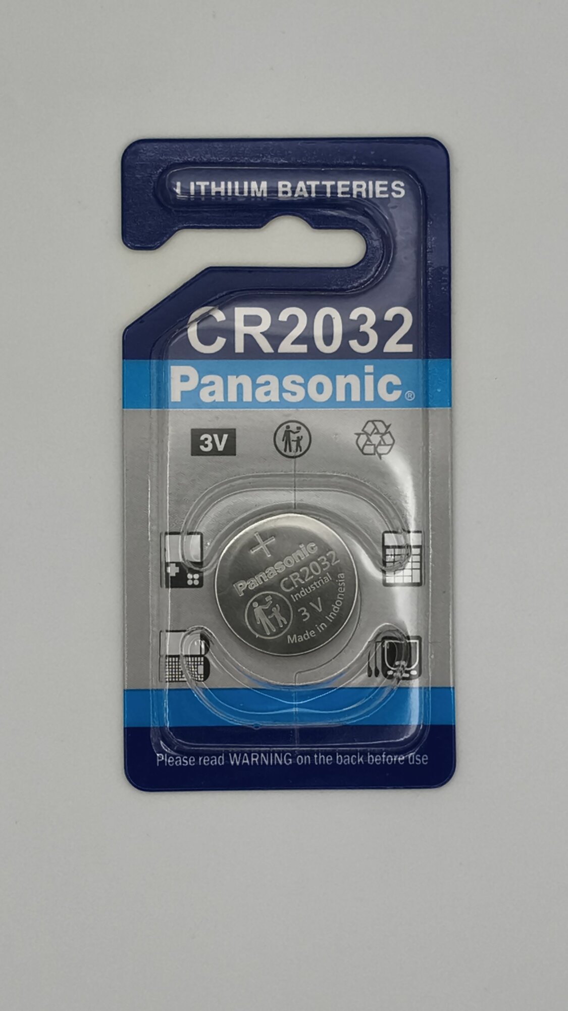 Panasonic Батарейка CR2032, LiMnO2 (литий-диоксидмарганцевый) тип, 230 мА•ч, 3 В, 1 шт