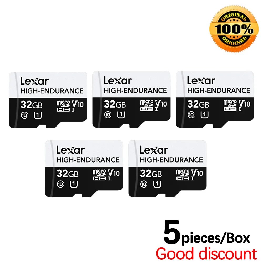 Lexar HIGH-ENDURANCE microSD карта памяти 32/64/128 ГБ 32GB-5PCS