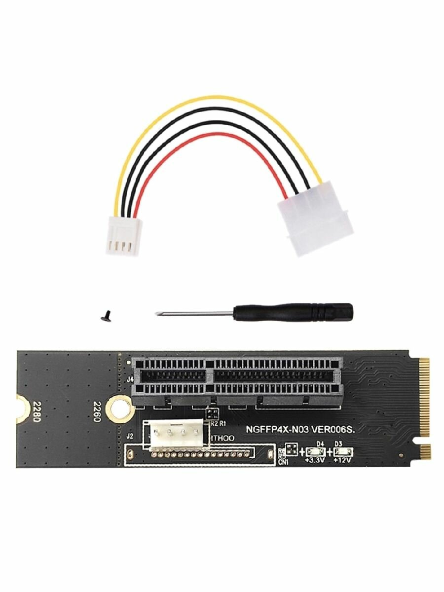 Адаптер для карты расширения NGFF M2 to PCI-E 4X X1 для майнинга PCI-E 4x x1 M2 NGFF