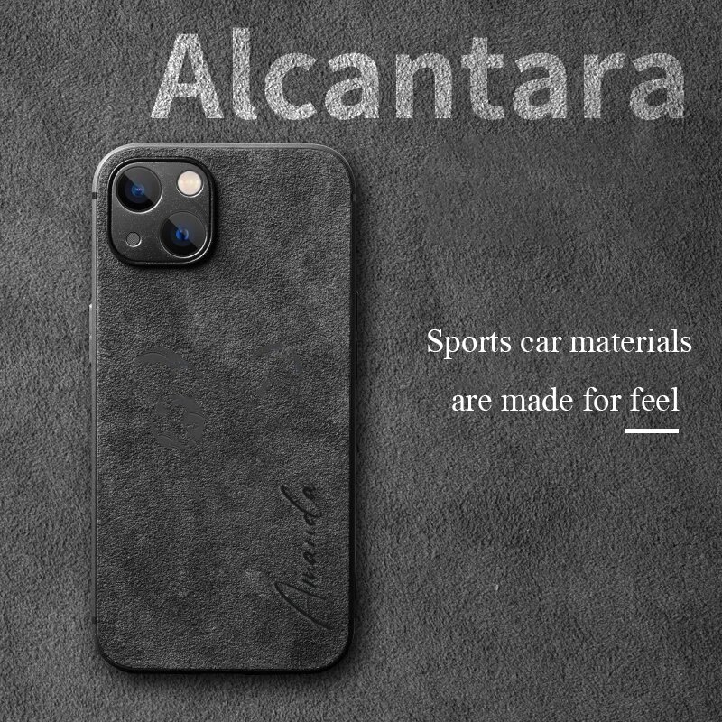 Чехол Alcantara для iPhone 13 Pro Max, черный