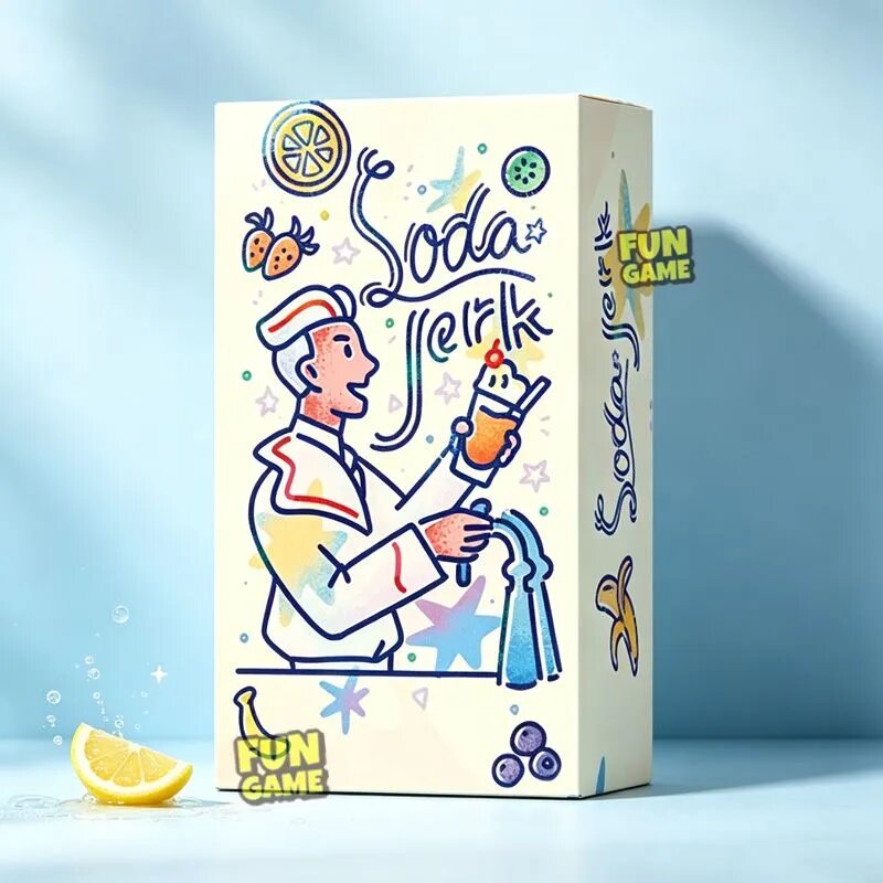Карточная игра Soda Jerk, портативная настольная игра для 2-5 игроков, тематика старой газировки, для вечеринок всей семьи