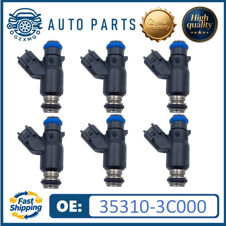 35310-3C000 топливные форсунки (6 шт.) для Hyundai Veracruz, Azera, Genesis, Sonata, для Kia Sedona, Sorento, Amanti 3.3L, 3.8L