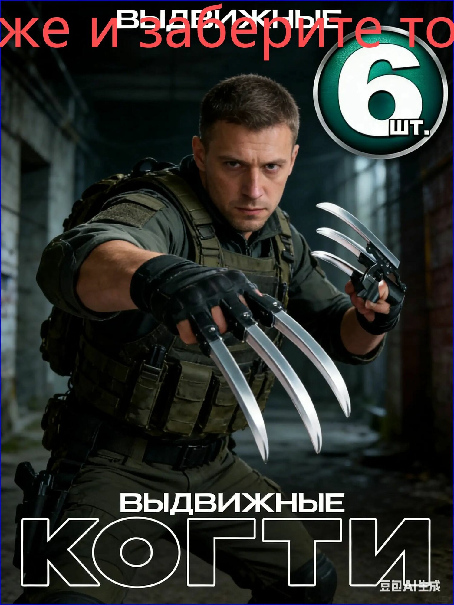 Механическая рука игрушка, Когти росомахи, выдвижные