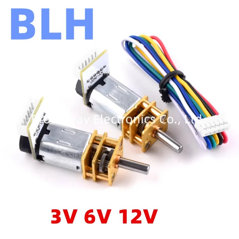 Редукторный двигатель GA12-N20 6V 500RPM