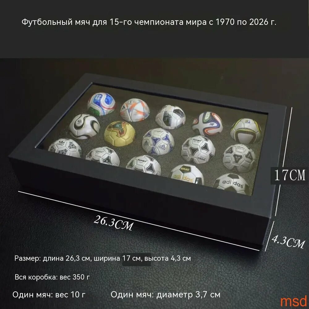 Коллекция мини-изданий Чемпионата мира по футболу 1970-2026 годов/подарочная коробка — фото 1