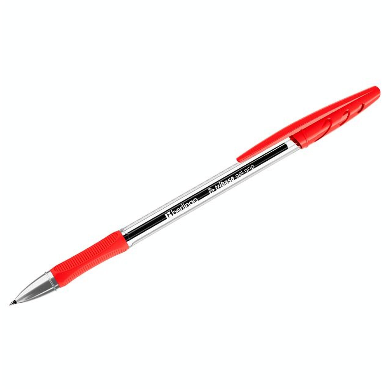 Ручка гелевая "BERLINGO" Tribase Gel Grip 0,5мм красная, 1 шт