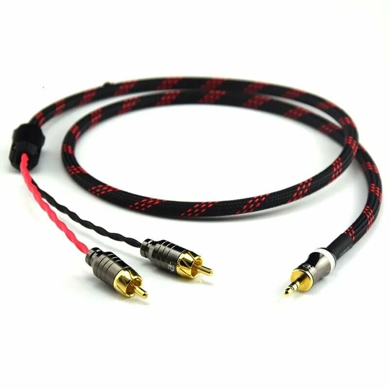 CANARE Аудиокабель 3.5 мм/RCA, 2 м, бордовый