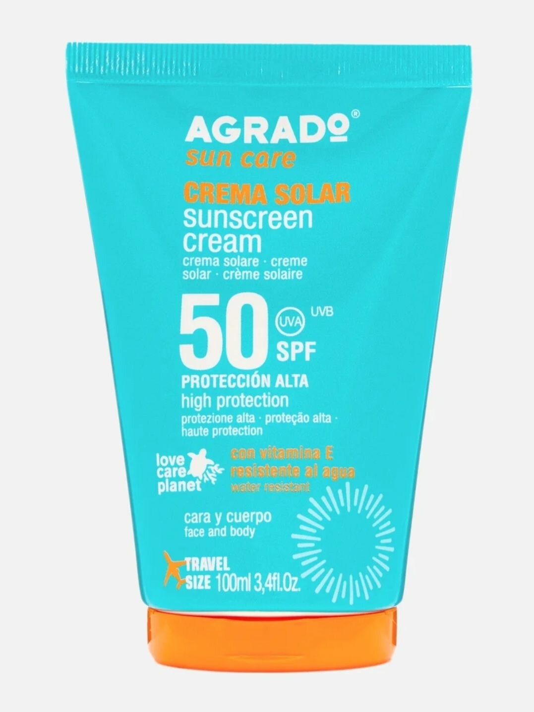 Солнцезащитный крем spf 50 AGRADO sunscreen cream