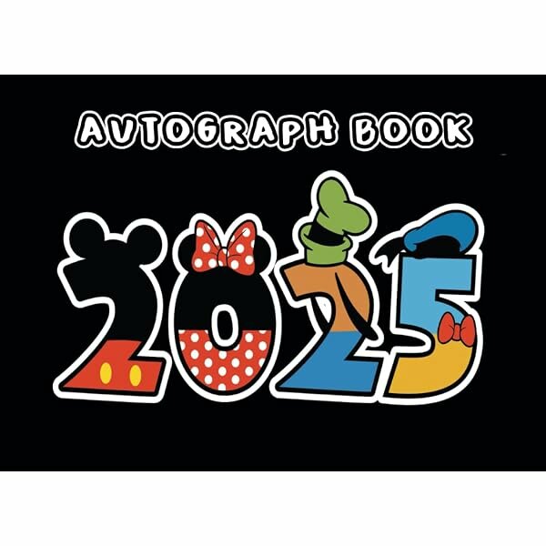 Autograph Book 2025: Signatures and Photo Memory Album From Theme Park For Kids, Girls & Boys，Reprinted paperback book