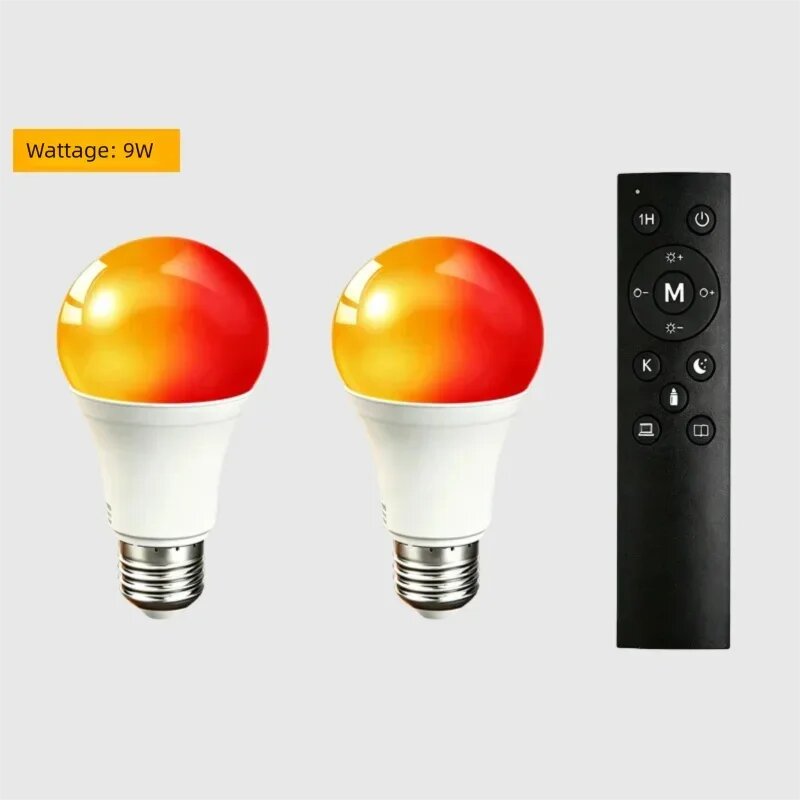 OEING Лампа для сна Amber красная 670 нм 2 PCS, E27