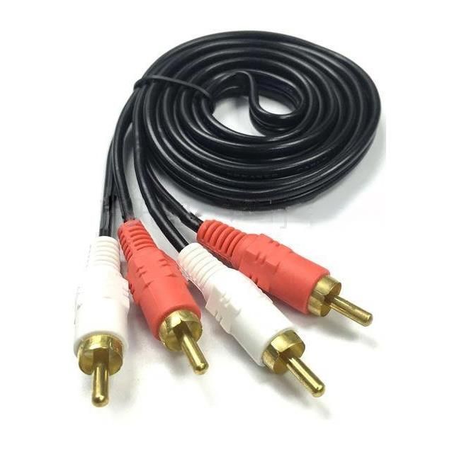 RCA 2 штекера - RCA 2 штекера шнур 1,5м золото