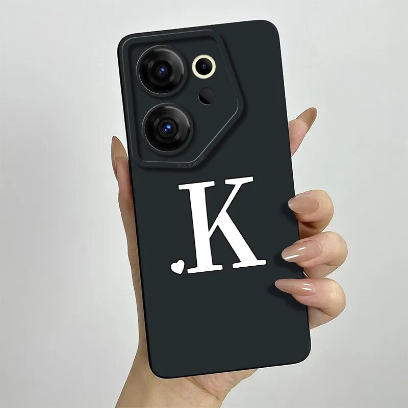Черный чехол для Tecno Camon 20 Premier с буквой K